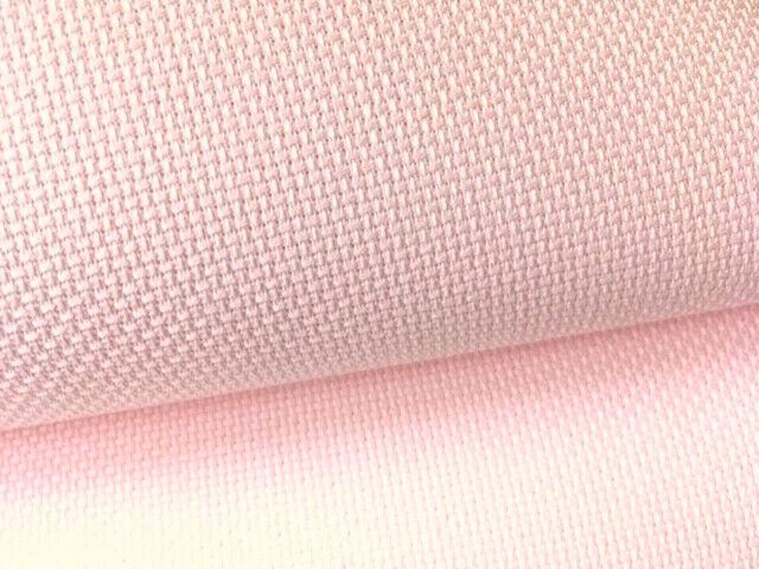 Zweigart Blush Pink 14 Count Aida Cross Stitch Fabric - Various Size ...