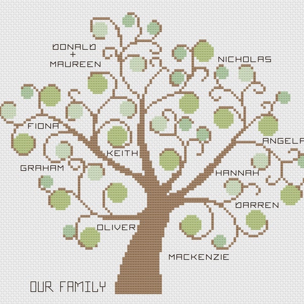 Tree Cross Stitch - Etsy