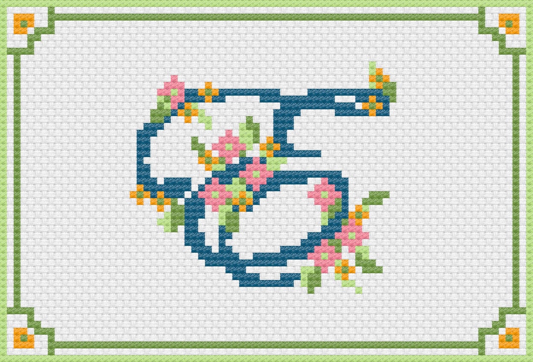 Alphabet Letter E Cross Stitch Digital Download - Etsy