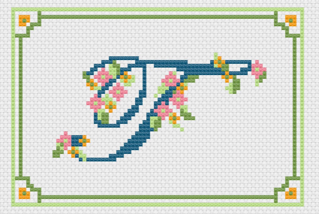 Alphabet Letter T Cross Stitch Digital Download - Etsy