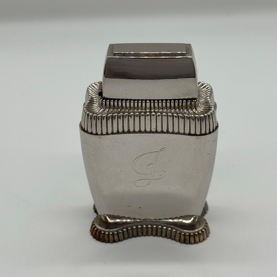 Vintage Zippo Table Lighter – Lady Bradford Style – Silver-tone Ribbed ...