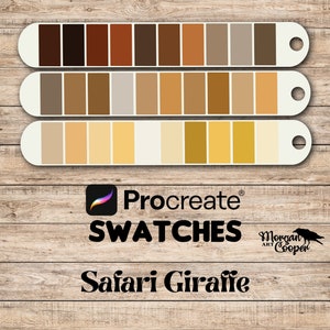 Safari Giraffe Procreate Swatches Color Palette Also for Use With Other ...