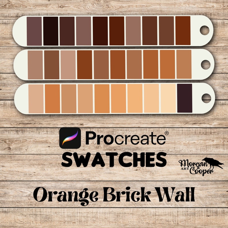 Orange Brick Wall Procreate Swatches Color Palette Also for Use With ...