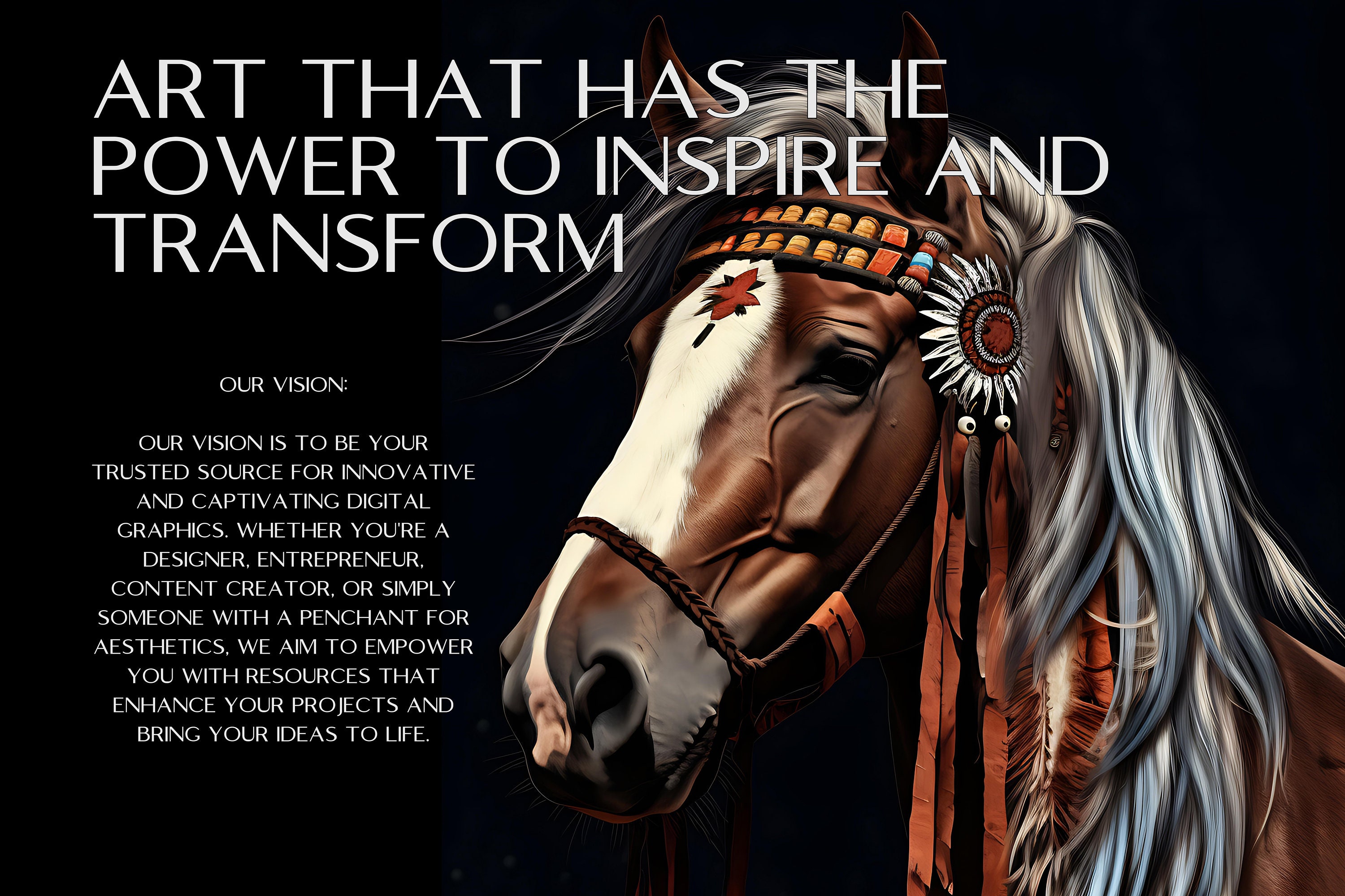 Indian Cherokee Horse Watercolour Portrait Painting Wall Art Print ...