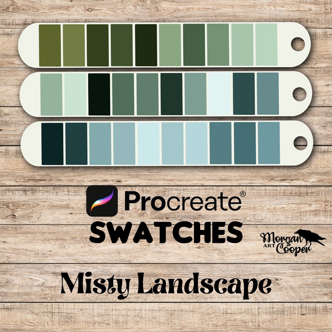 Misty Landscape Procreate Swatches Color Palette Also for Use With ...