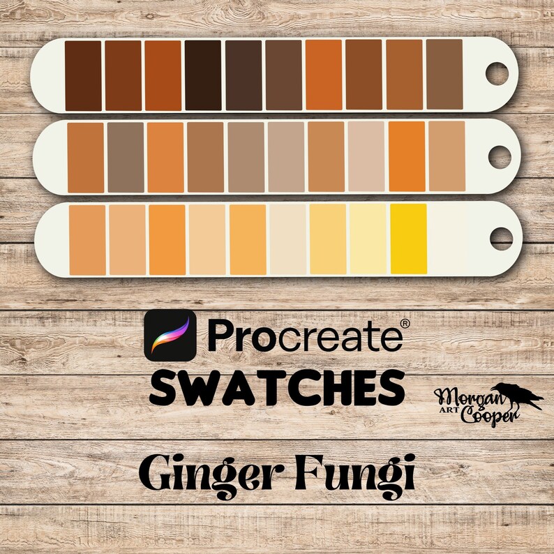 Ginger Fungi Procreate Swatches Color Palette Also for Use With Other ...