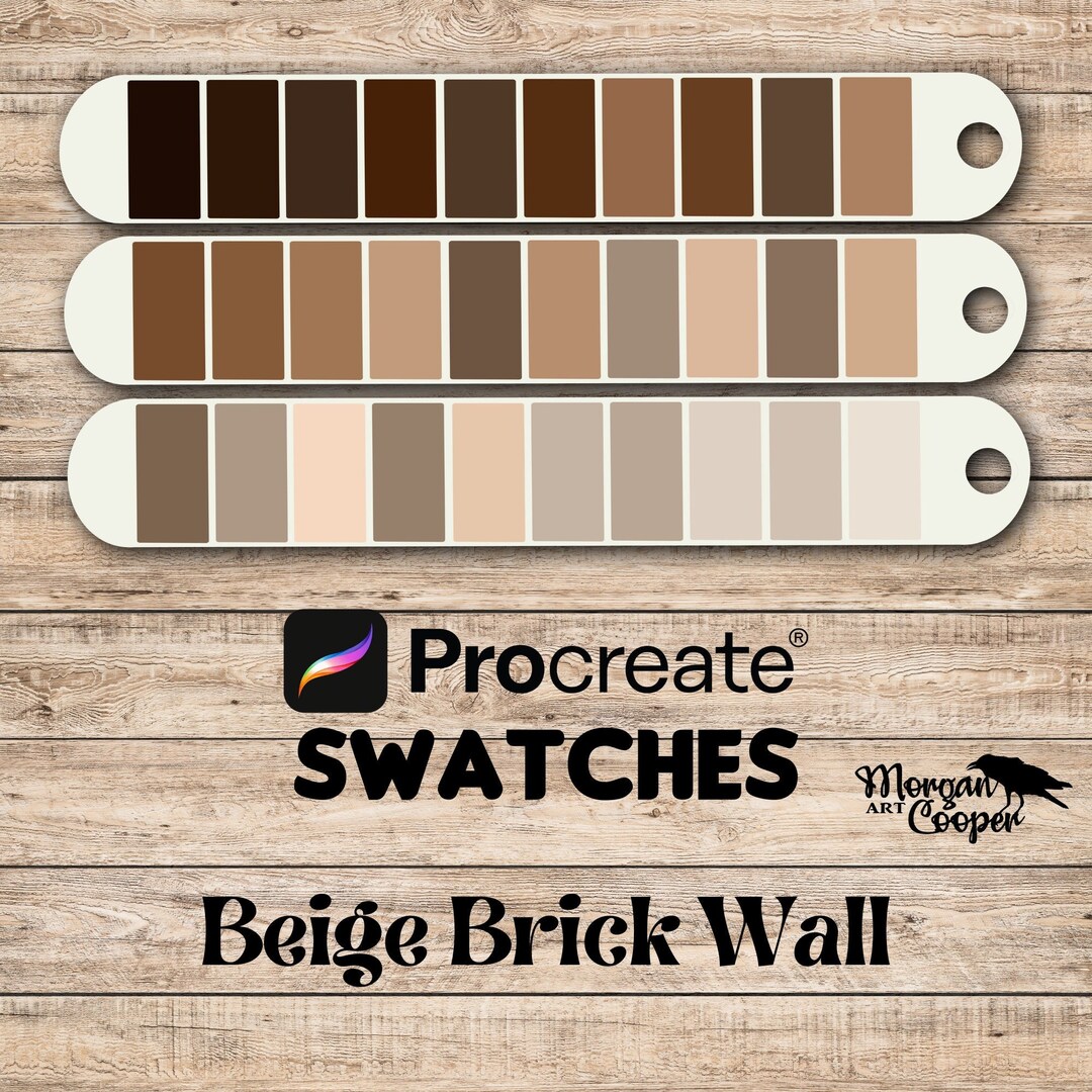Beige Brick Wall Procreate Swatches Color Palette Also for Use With ...