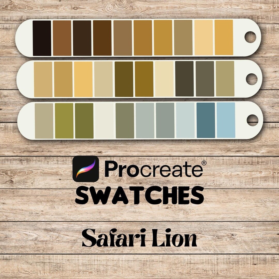 Safari Lion Procreate Swatches Color Palette Also for Use With Other ...
