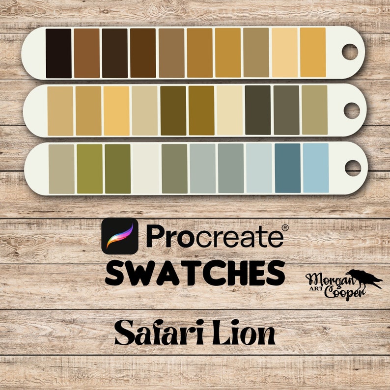 Safari Lion Procreate Swatches Color Palette Also for Use With Other ...
