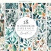 Boho Greenery Watercolor Clipart Green Watercolor Leaves - Etsy
