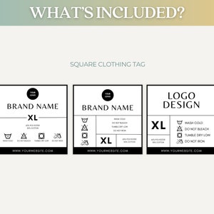 Editable Clothing Tag Bundle Editable T-shirt Neck Label Tag DIY Custom ...