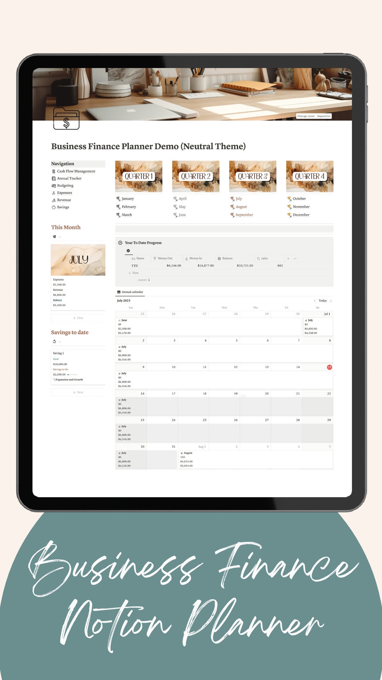 Notion Template Business Planner Digital Budget Finance - Etsy