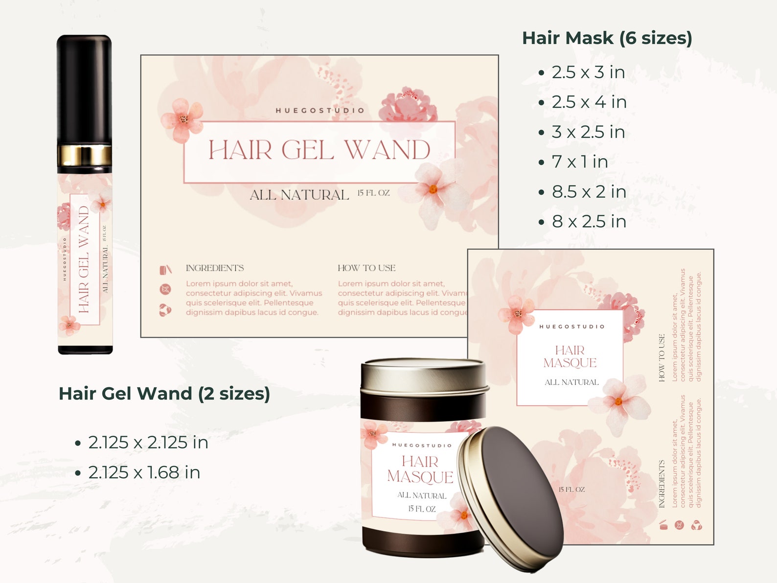 Printable Hair Care Product Label Template Bundle Hair Oil Label ...
