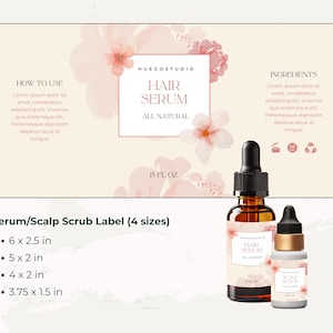 Printable Hair Care Product Label Template Bundle Hair Oil Label ...