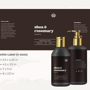 Minimalist Editable Cosmetic Skin Care Product Label Template Body ...