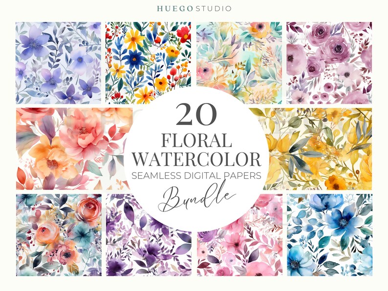 Blush Pink Watercolor Flower Background Floral Digital Paper Flower ...