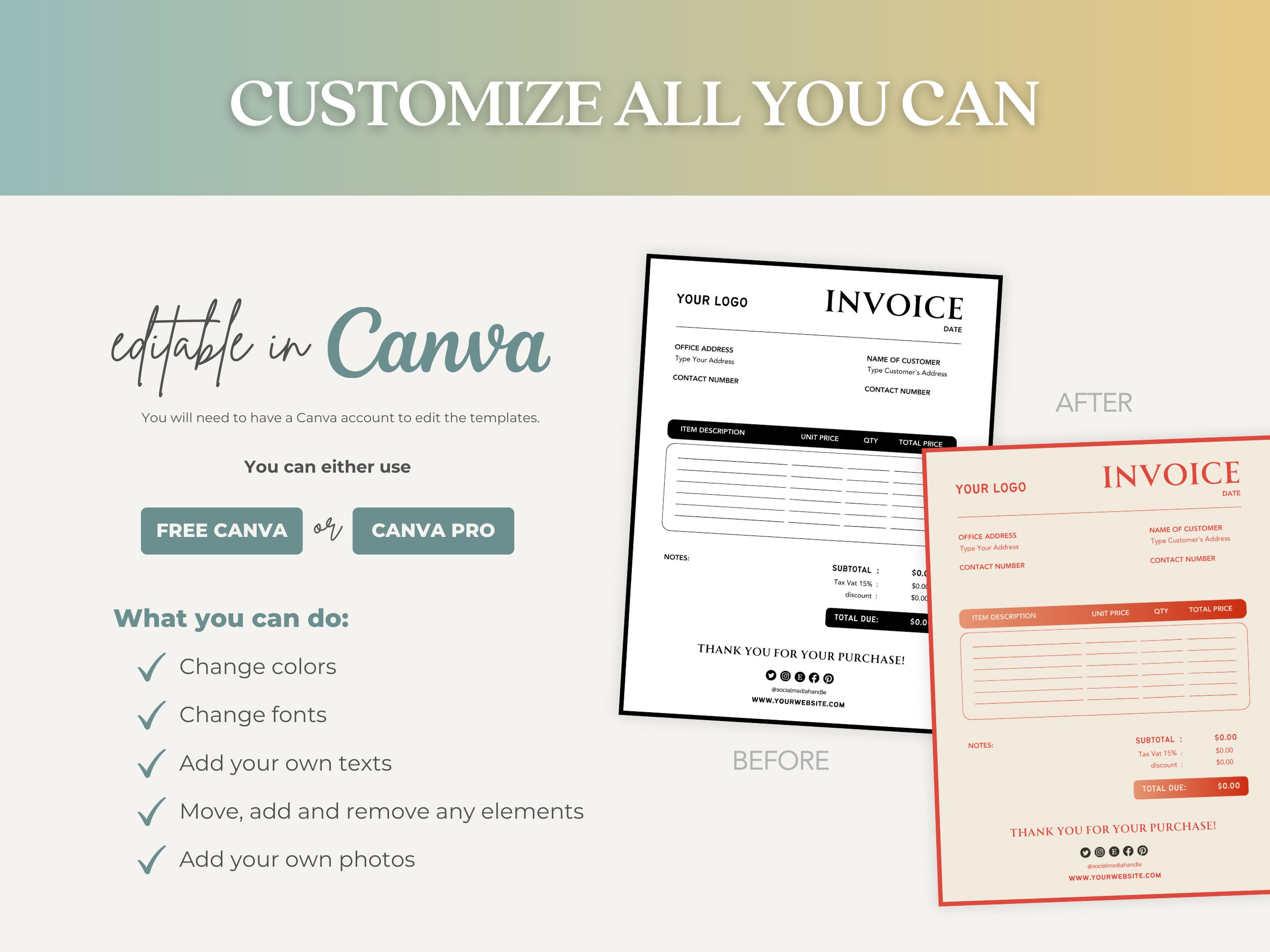 Editable Order Forms Bundle Tshirt Tumbler Tshirt Decal Editable ...