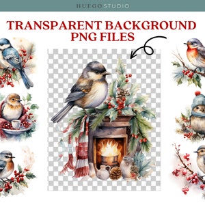 Christmas Winter Bird Clipart Paper Craft Merry Christmas Red Cardinal ...