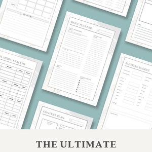 Printable Business Planner Bundle for Small Business Startup Template ...