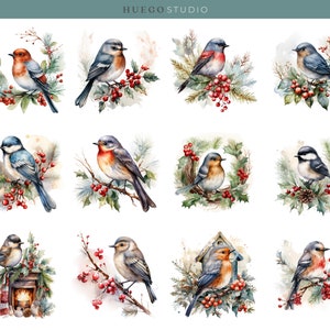 Christmas Winter Bird Clipart Paper Craft Merry Christmas Red Cardinal ...