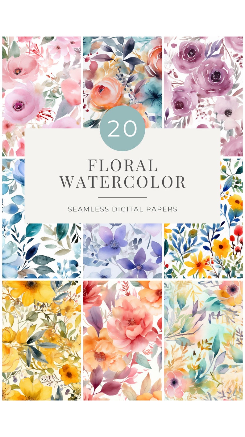 Blush Pink Watercolor Flower Background Floral Digital Paper - Etsy