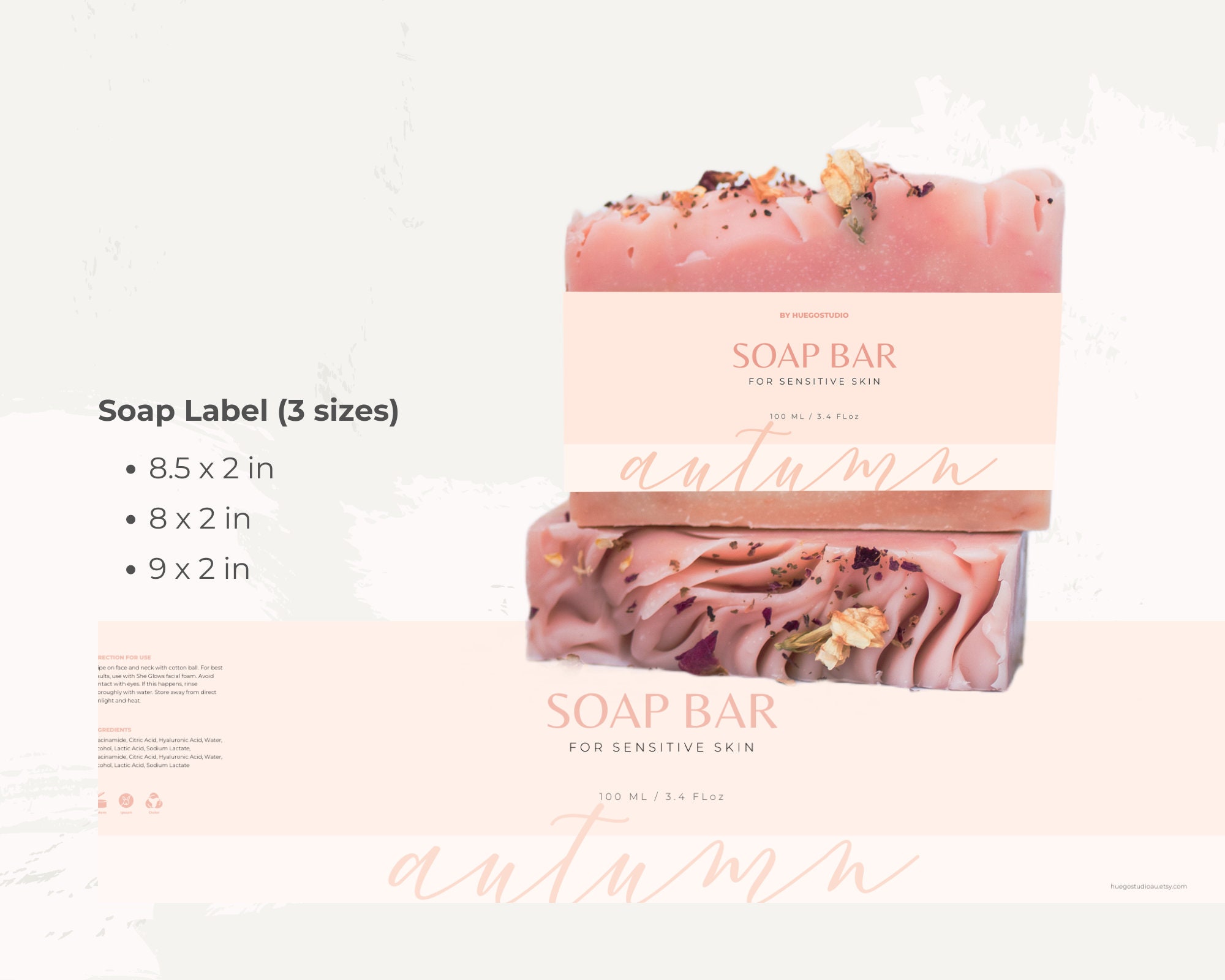 Minimalistic Editable Cosmetic Skin Care Product Label - Etsy