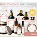 Printable Hair Care Product Label Template Bundle Hair Oil Label ...