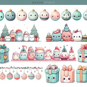 Kawaii Cute Christmas Clipart Graphics Winter Wonderland Elf Elves ...