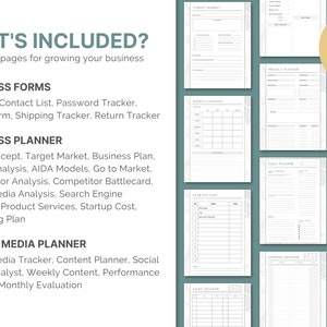 Printable Business Planner Bundle for Small Business Startup Template ...