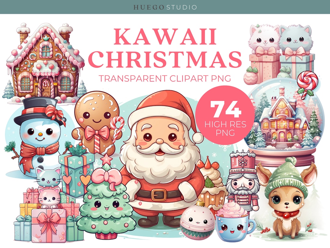 Kawaii Cute Christmas Clipart Graphics Winter Wonderland Elf Elves ...
