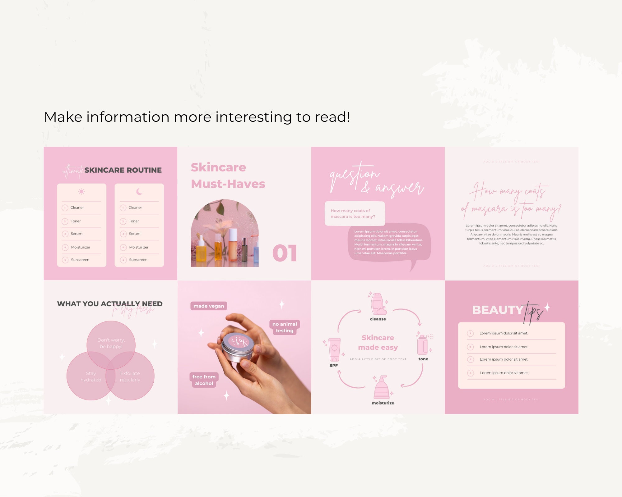 Pink Instagram Post Template Minimalist Instagram Canva - Etsy