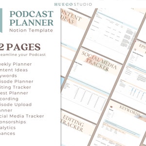 Notion Template Podcast Planner Digital Podcast Content Planner Podcast ...