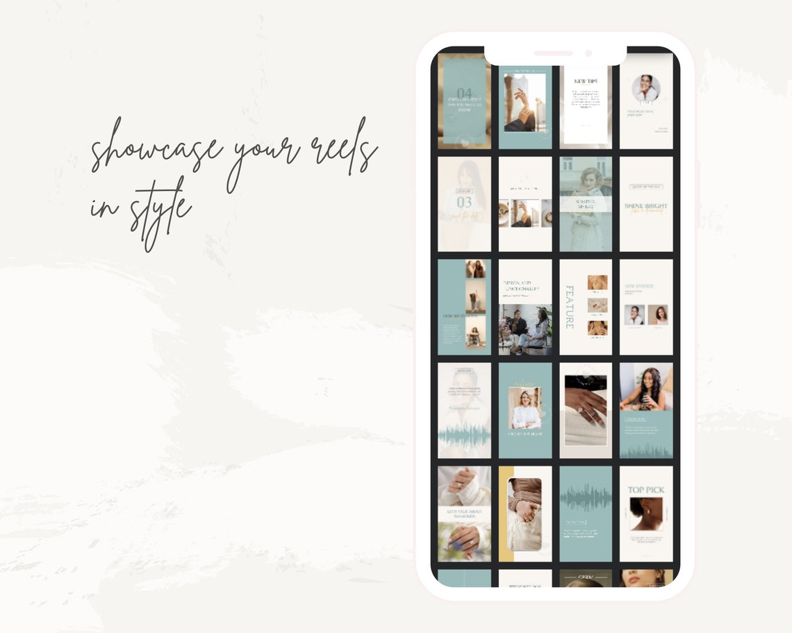 Minimalist Green Gold Instagram Reels Template Elegant Luxury - Etsy