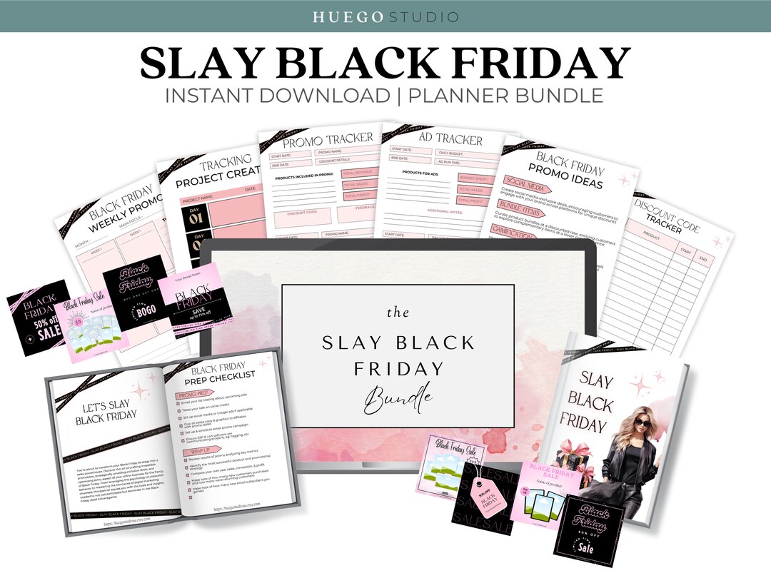 Black Friday Printable Planner Editable Social Media Template Bundle ...