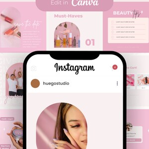 She Glows Instagram Post Template| IG Post Template for Clothing ...