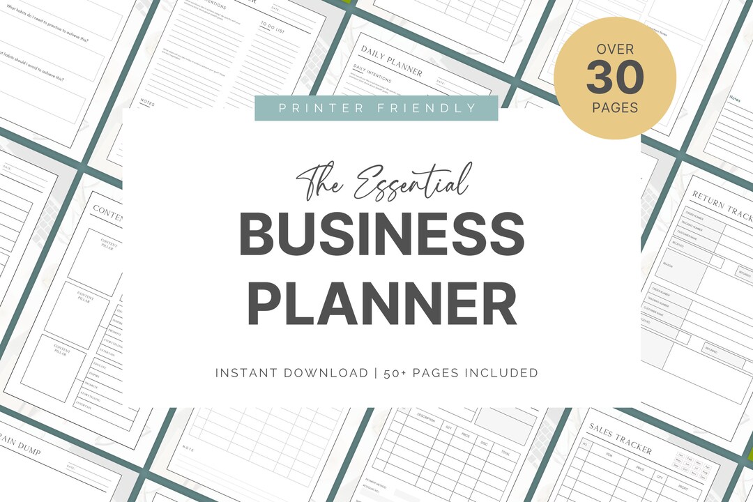 Printable Business Planner Bundle for Small Business Startup Template ...