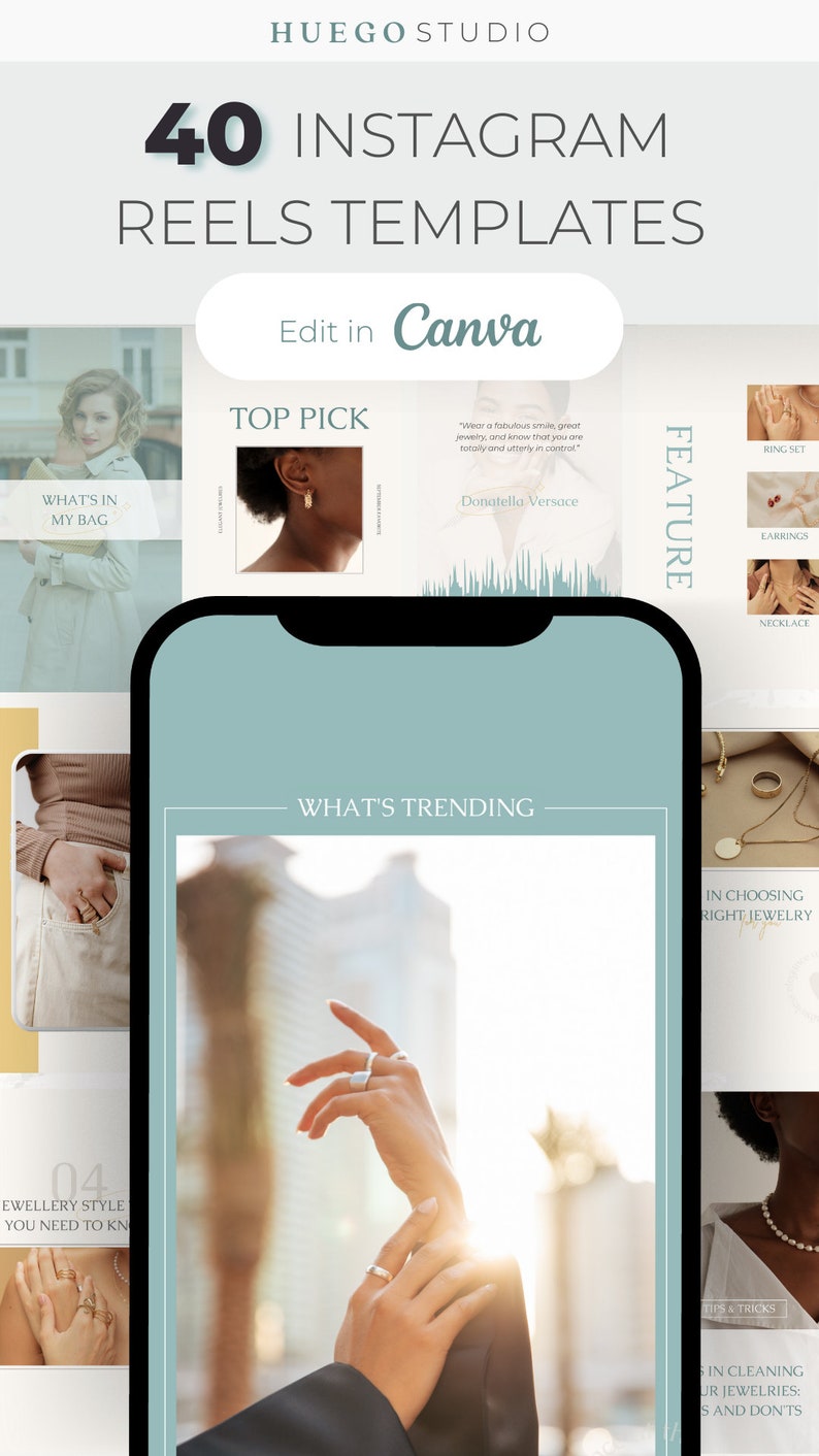 Minimalist Green Gold Instagram Reels Template Elegant Luxury - Etsy