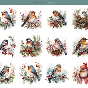 Christmas Winter Bird Clipart Paper Craft Merry Christmas Red Cardinal ...
