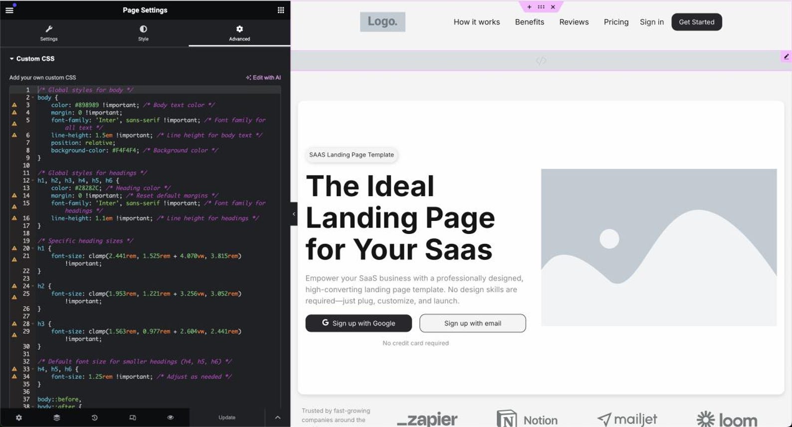 FREE Saas Landing Page Template | Wordpress & Elementor Pro Template ...