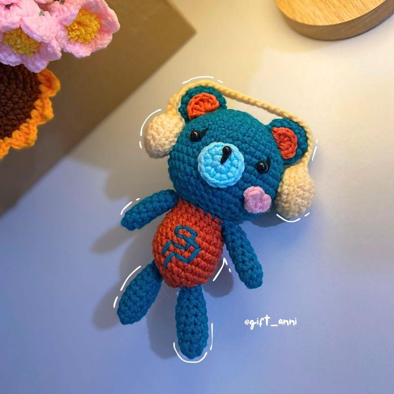 Permpoon GMM Mascot Keychain: Crochet Handmade GMMTV Amigurumi (actual ...