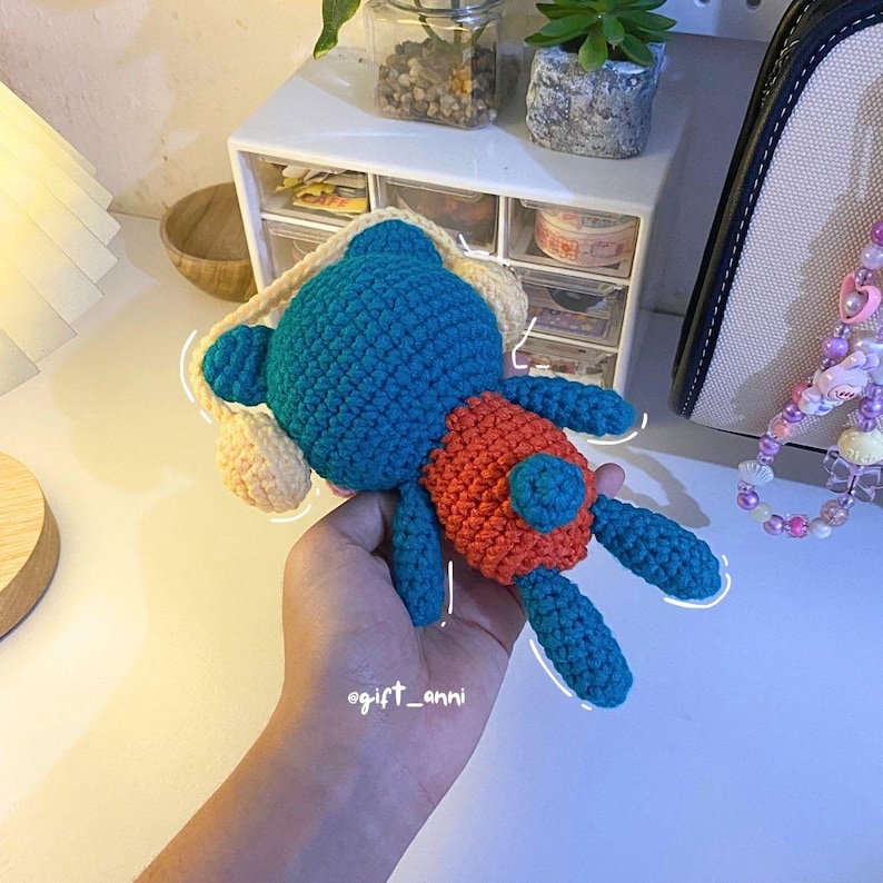 Permpoon GMM Mascot Keychain: Crochet Handmade GMMTV Amigurumi (actual ...