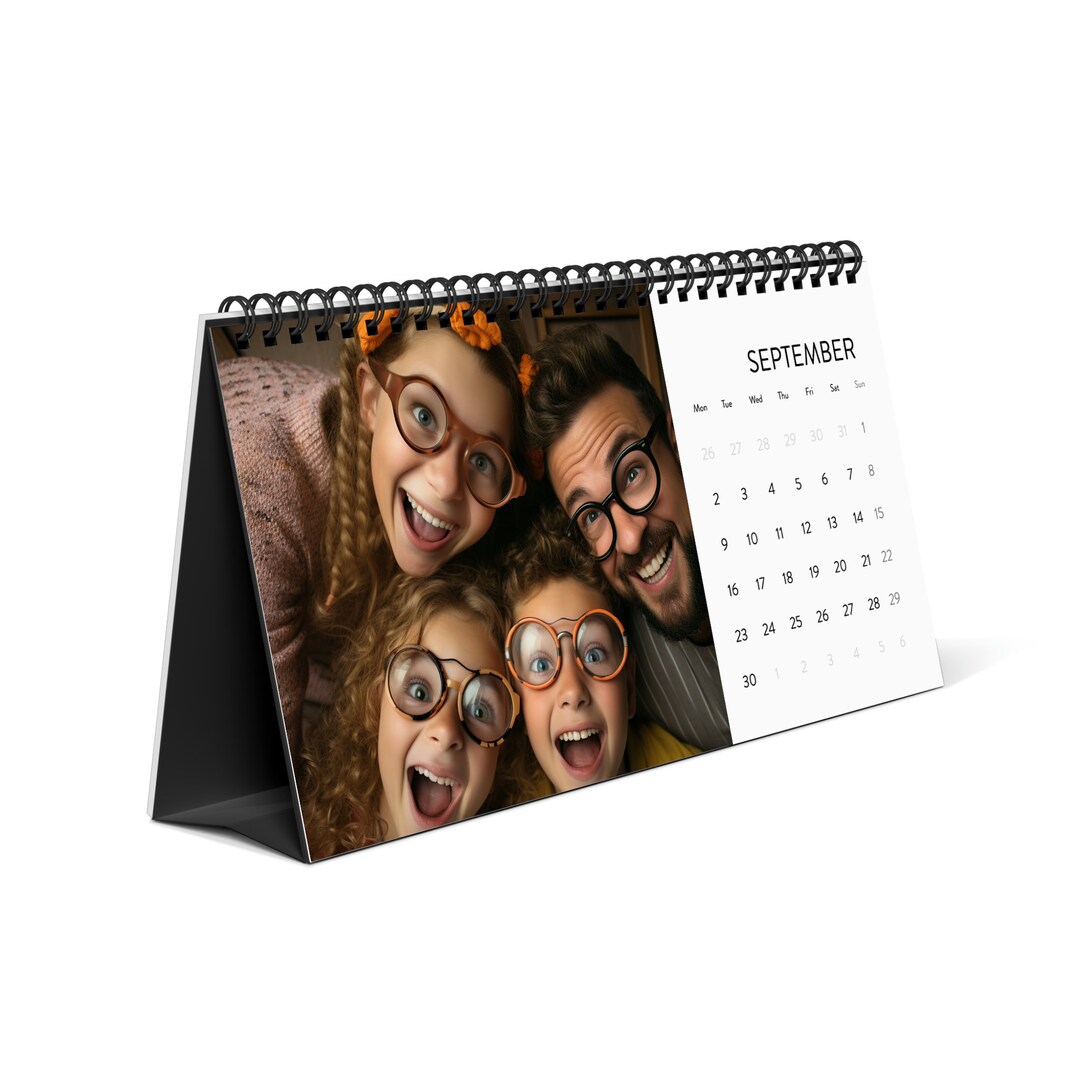 Custom 2025 Desk Calendar Personalized Yearly Photo Unique Office ...