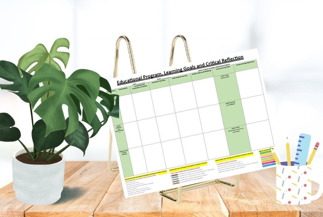 EYLF Educational Program and Template - Etsy