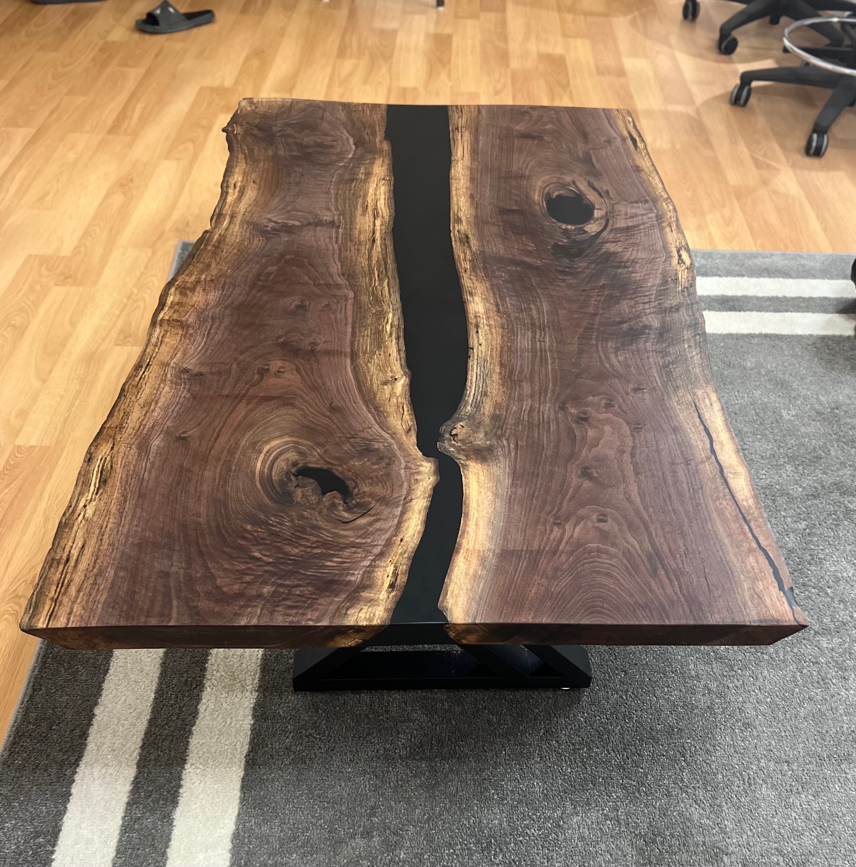 Custom Epoxy Table/live Edge Table/river Table/slab Table/walnut Table ...