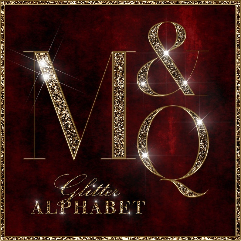 Gold Glitter Alphabet, Alphabet Clipart,metallic Letters,bling Letters ...