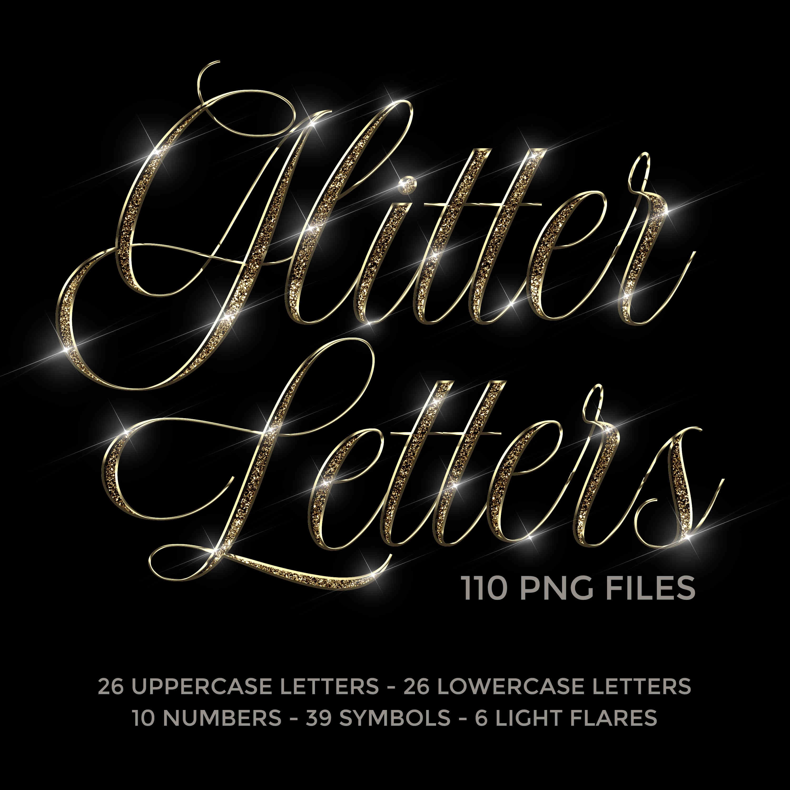 Gold Glitter Cursive Letters PNG, Sparkling Cursive, Bling, High Shine ...