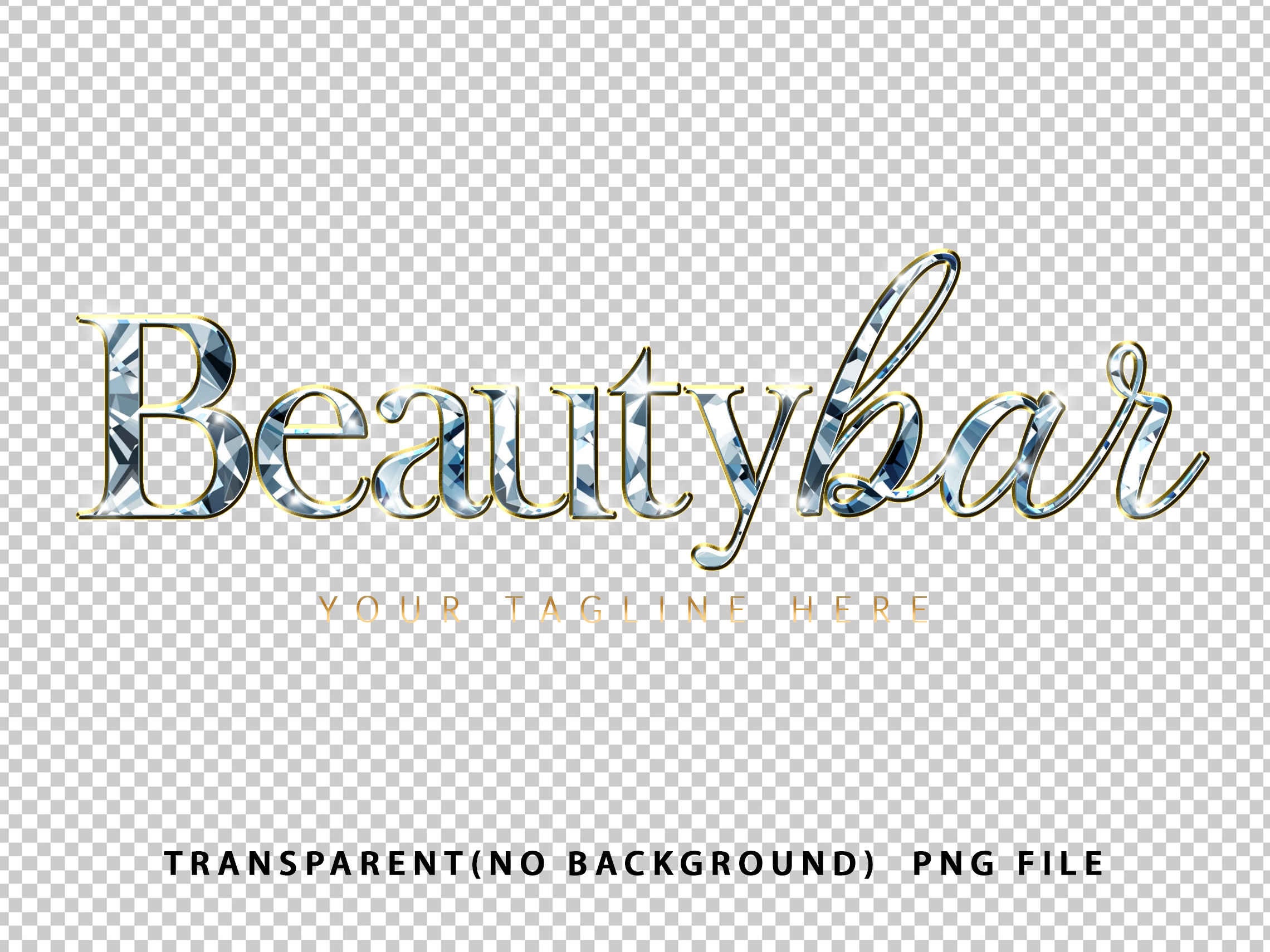 Silver & Gold Glitter Sparkle Logo, Makeup Artist Logo, Beauty Logo ...