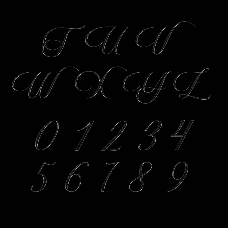 Black Silver Glitter Cursive Alphabet PNG, Sparkling Letters, Bling ...