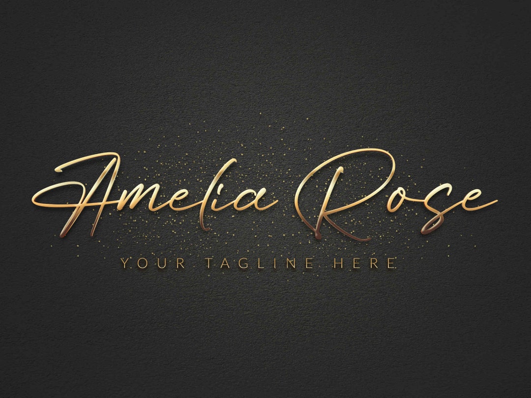 Premade Logo Design | Luxury Logo | Gold Real Logo | Signature Logo ...