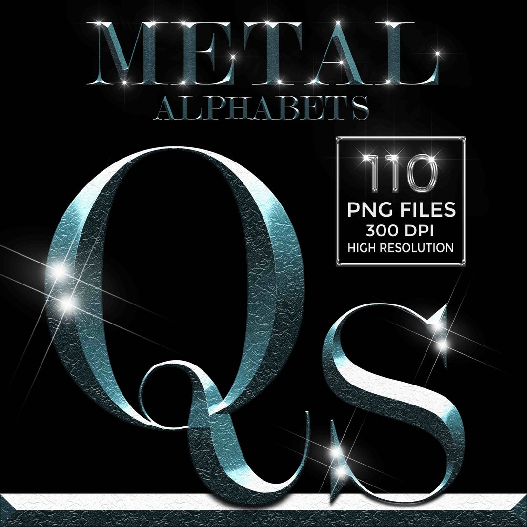 Turquoise Chrome Alphabet, Metallic Letters PNG, Metal Alphabet ...